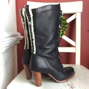 Shoes | Vintage Ugg Leather Up Boot | Poshmark
